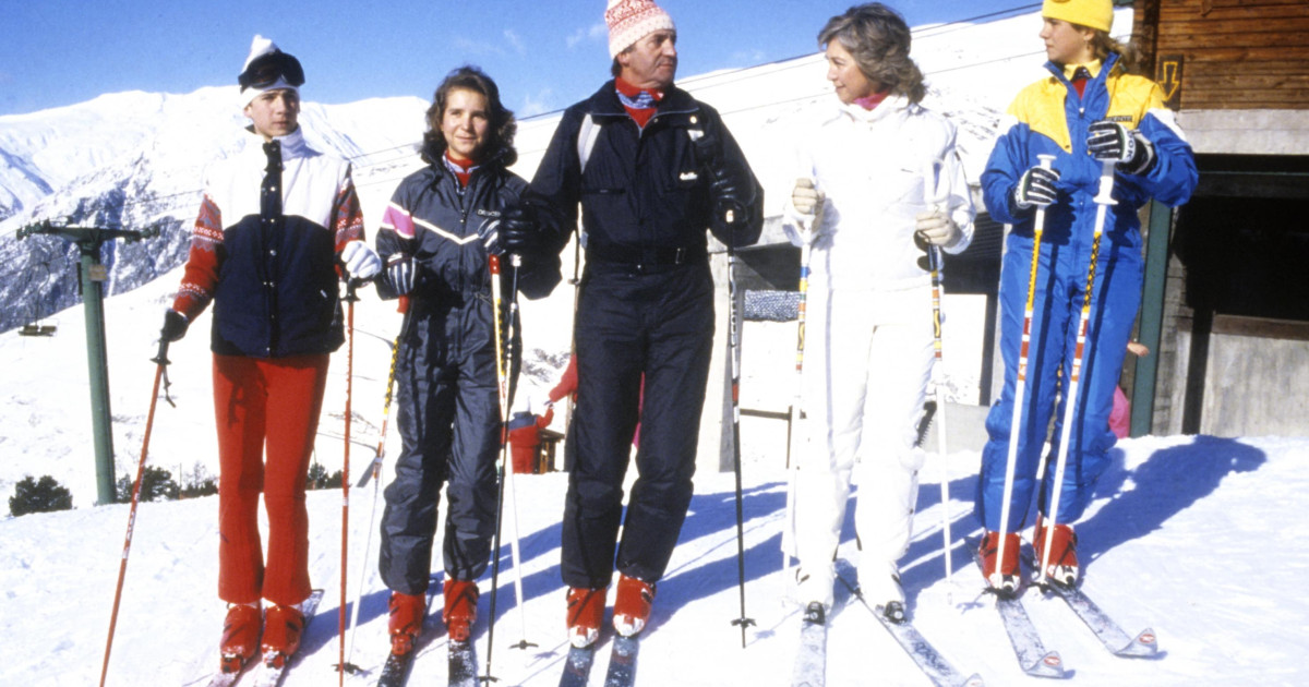 Así aprendió a esquiar la Familia Real de la mano de Eduardo Roldán