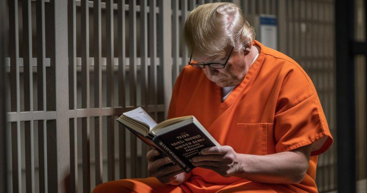 Las primeras fotos de Trump detenido y en la cárcel tienen una explicación Las primeras fotos de Trump detenido y en la cárcel tienen una explicación