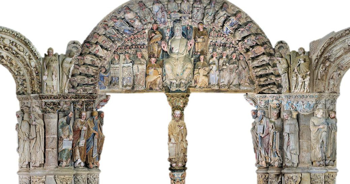 El Pórtico de la Gloria de la Catedral de Santiago: la entrada del ...