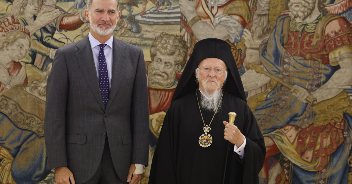 Felipe VI recibe al patriarca ecuménico de Constantinopla
