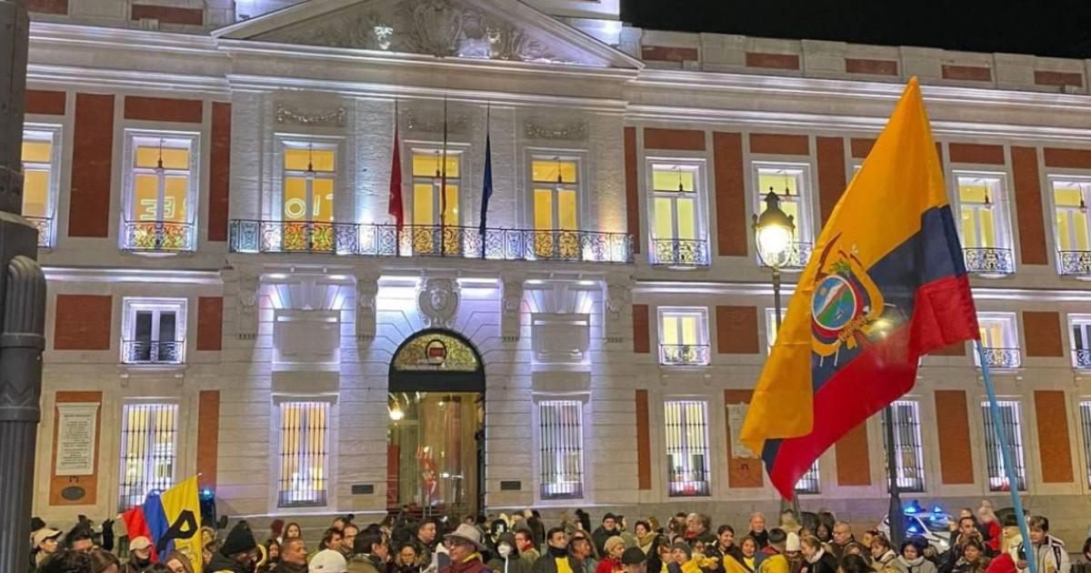 La comunidad ecuatoriana en Madrid se manifiesta contra la violencia y el narcotráfico de su país