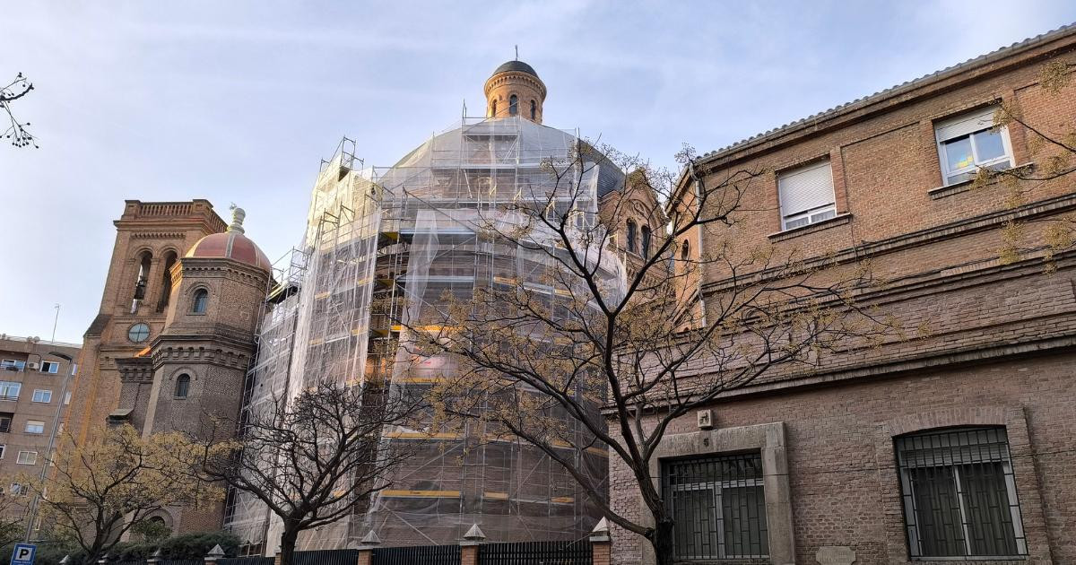 Restauran la cúpula de la iglesia de los Salesianos Estrecho en Madrid