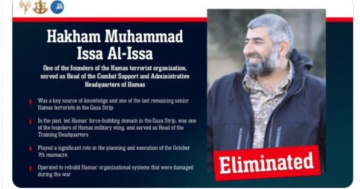 Israel asegura que ha matado a Hakem al Issa, fundador de Hamás que ...