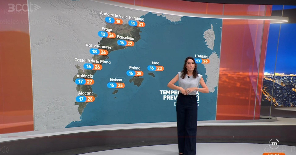 TV3 asume el marco de los «países catalanes»: su nuevo mapa del tiempo ...