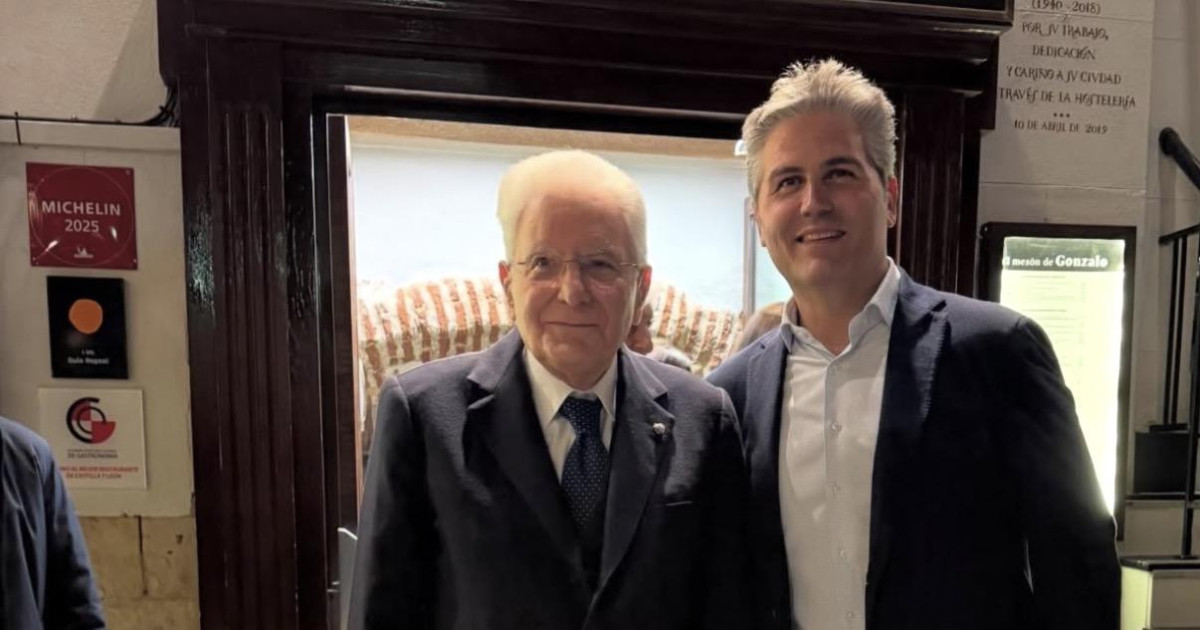 El presidente de Italia Mattarella cena en el Mesón de Gonzalo de ...