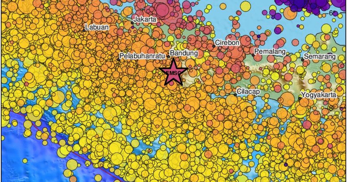 Un terremoto de magnitud 5,7 sacude la isla de Java, en Indonesia