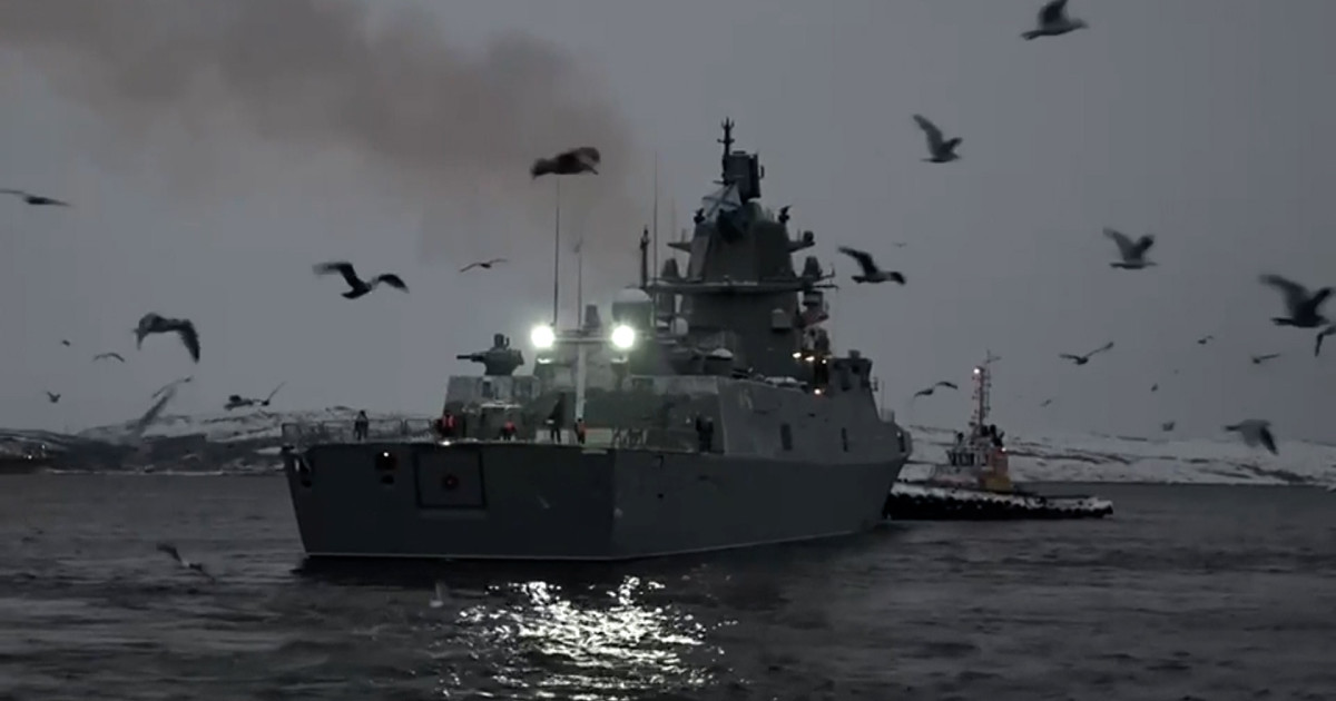 La fragata rusa Almirante Gorshkov zarpa armada con misiles hipersónicos Zircon