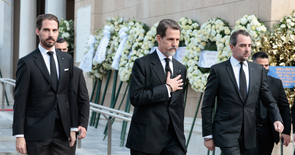 El funeral de Constantino de Grecia, en imágenes