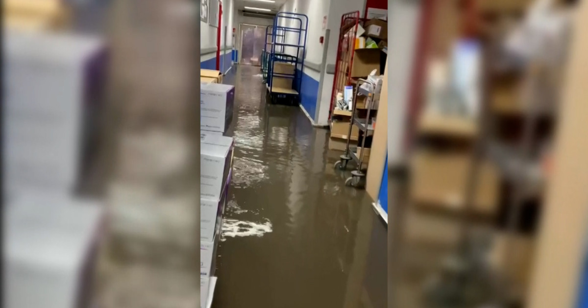 La tromba de agua en Madrid inunda el Hospital Ramón y Cajal La tromba de agua en Madrid inunda el Hospital Ramón y Cajal