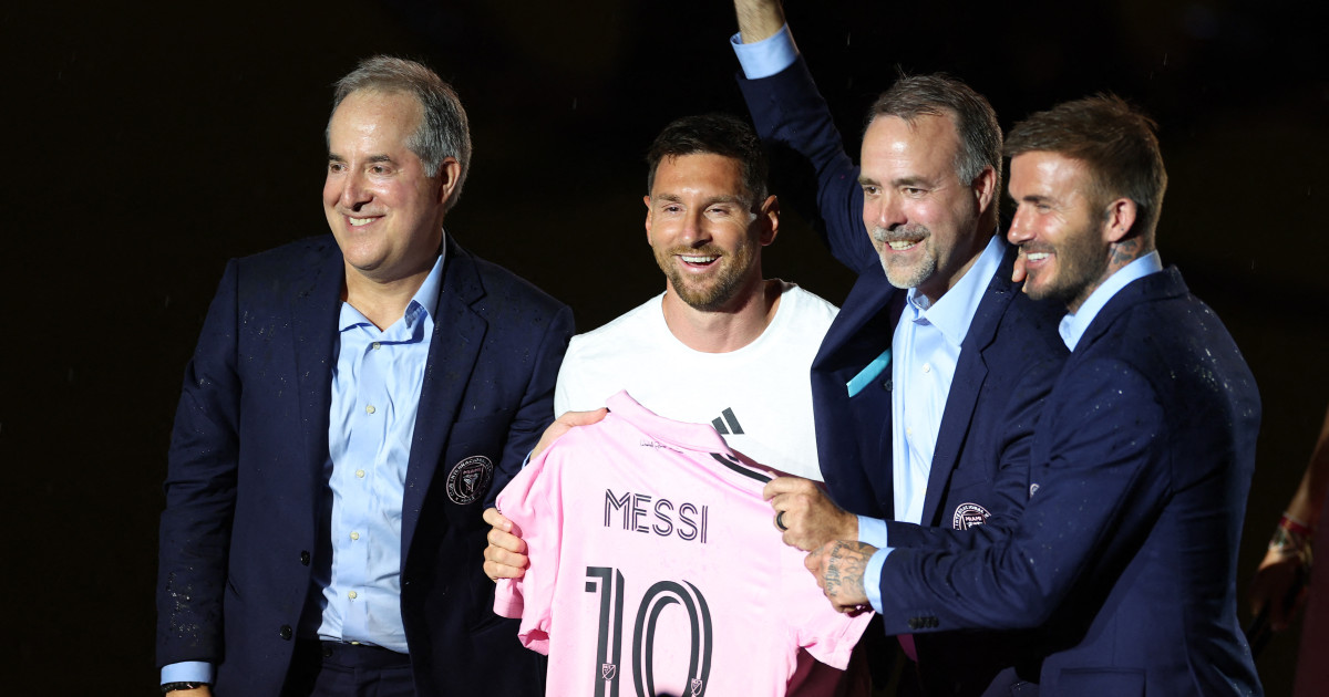 La euforia de Beckham en la presentación de Messi con el Inter de Miami: «Nuestro sueño se ha ...