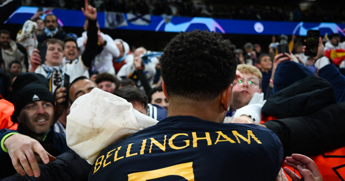 El vídeo de Bellingham festejando la victoria con los aficionados que ...