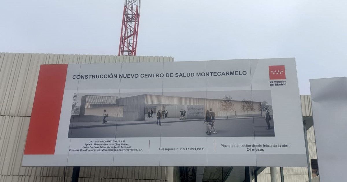 Madrid pone fecha al nuevo Centro de Salud de Montecarmelo