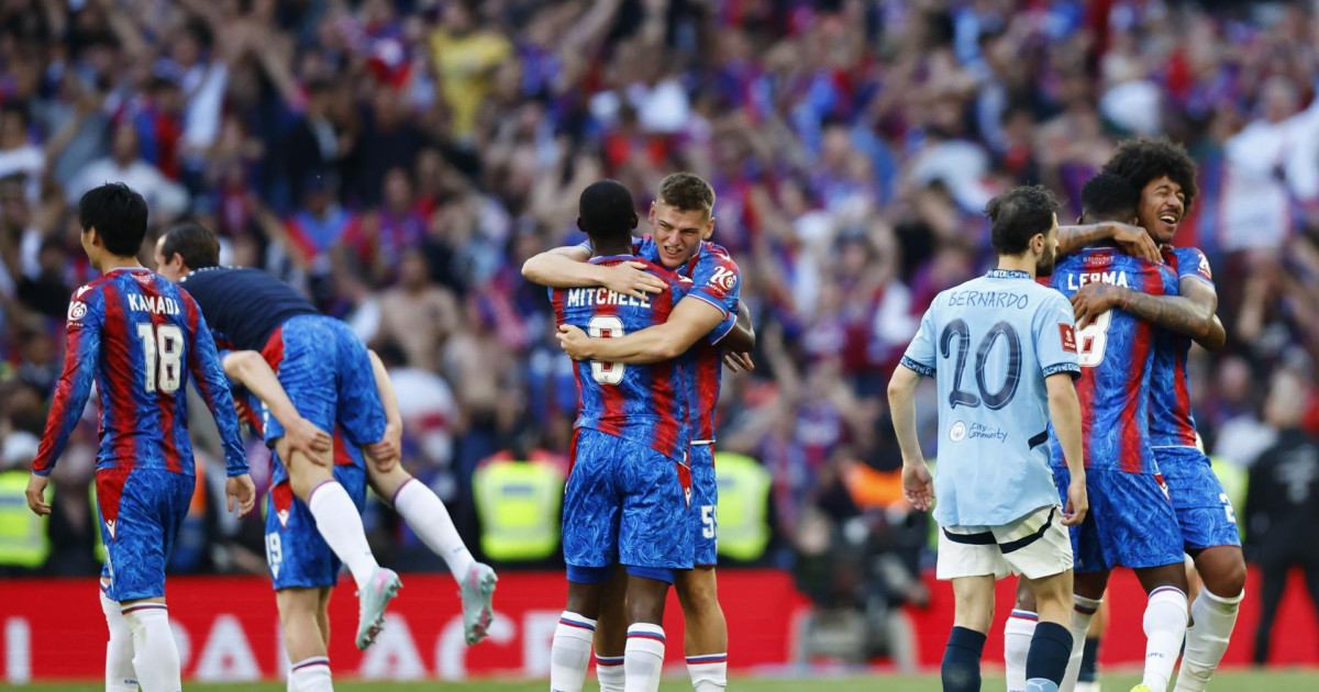 1-0: el Crystal Palace hace historia conquistando su primer título contra un City de Guardiola ...