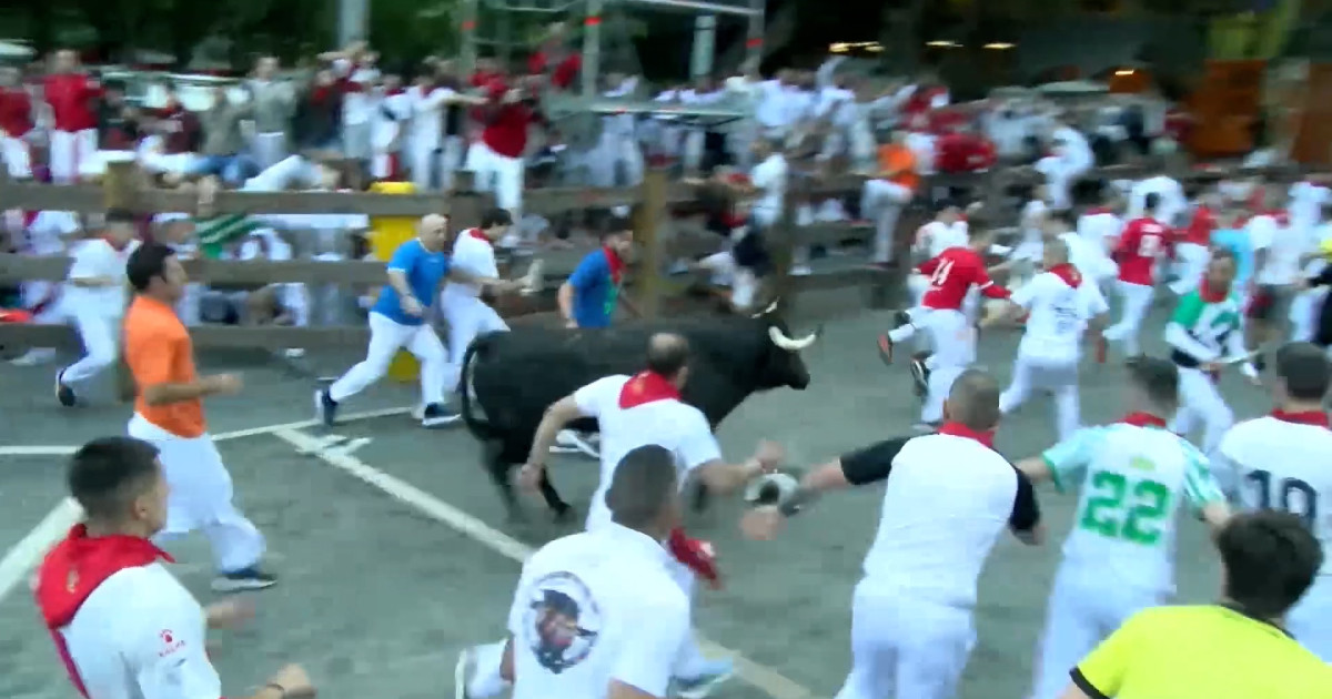 El toro rezagado que ha sembrado el caos en el segundo encierro de San ...
