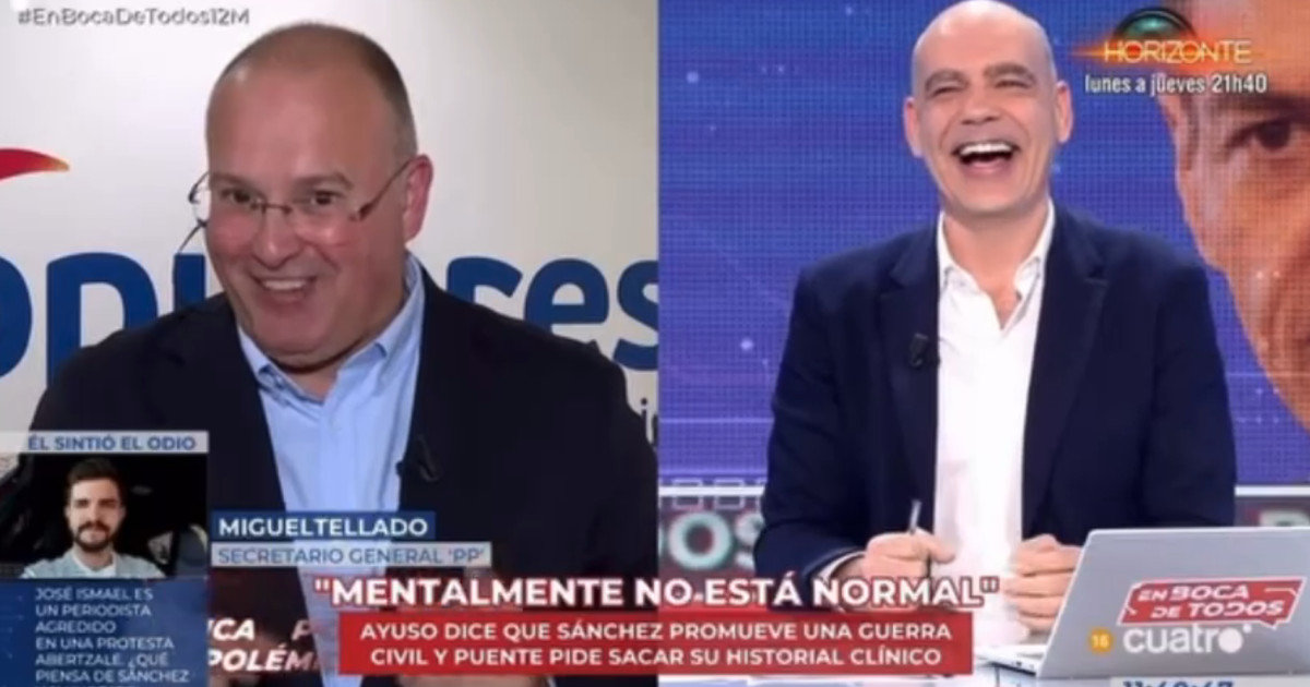 Tellado y Nacho Abad bromean sobre quién está más calvo: «Yo tengo el ...